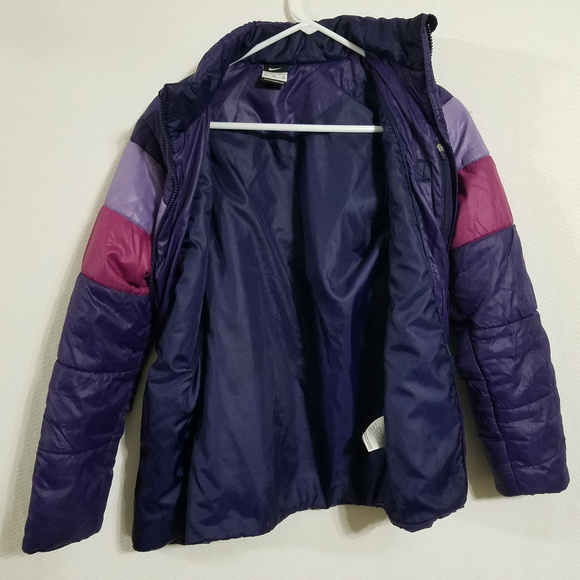Nike | Jackets & Coats | Nike Girls Xl Pink Purple Puffer Jacket Coat ...